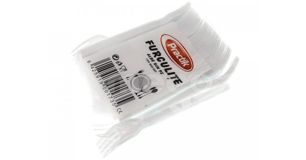 Furculite plastic de unica folosinta 100 bucati - Mertecom.ro