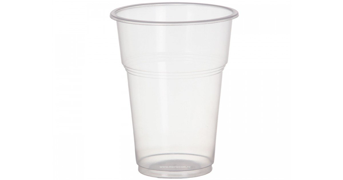 Pahar plastic transparente 400ml - Mertecom