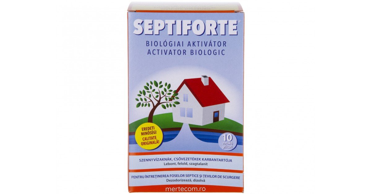 Bioactivator fose septice Septiforte 10plicuri - Mertecom.ro