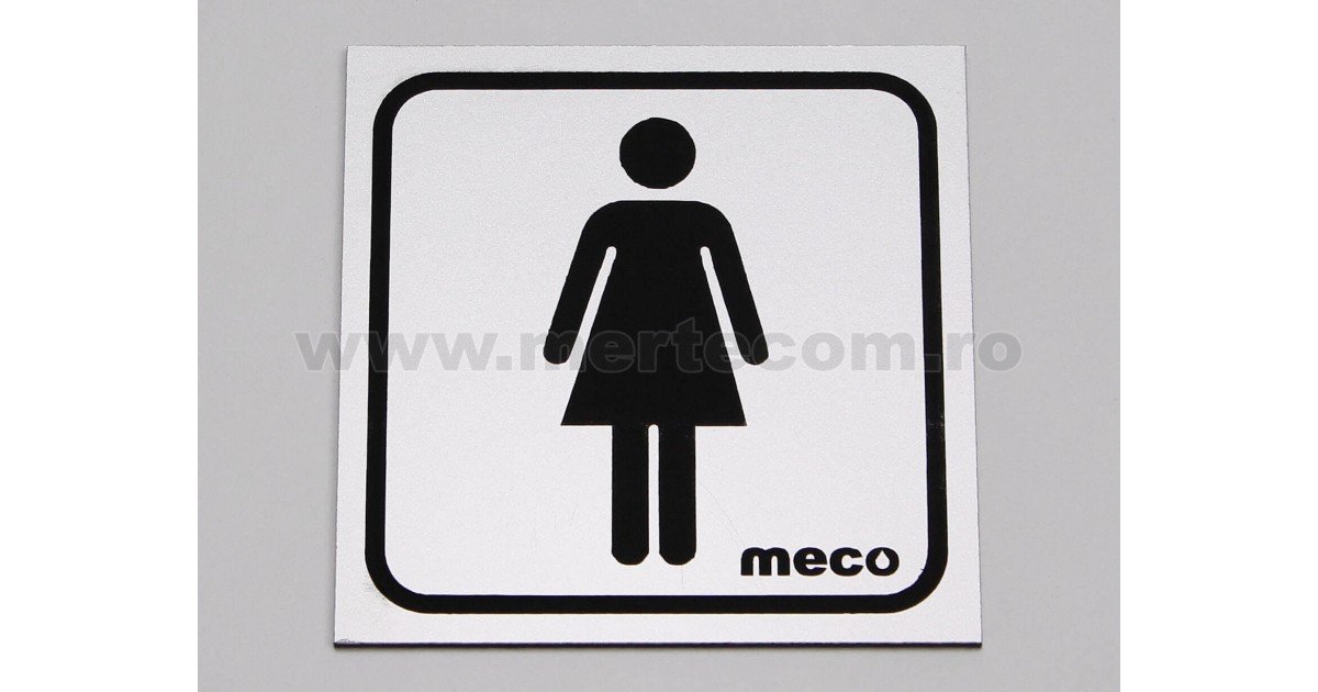 Semn indicator toaleta femei (Argintiu) - Mertecom.ro