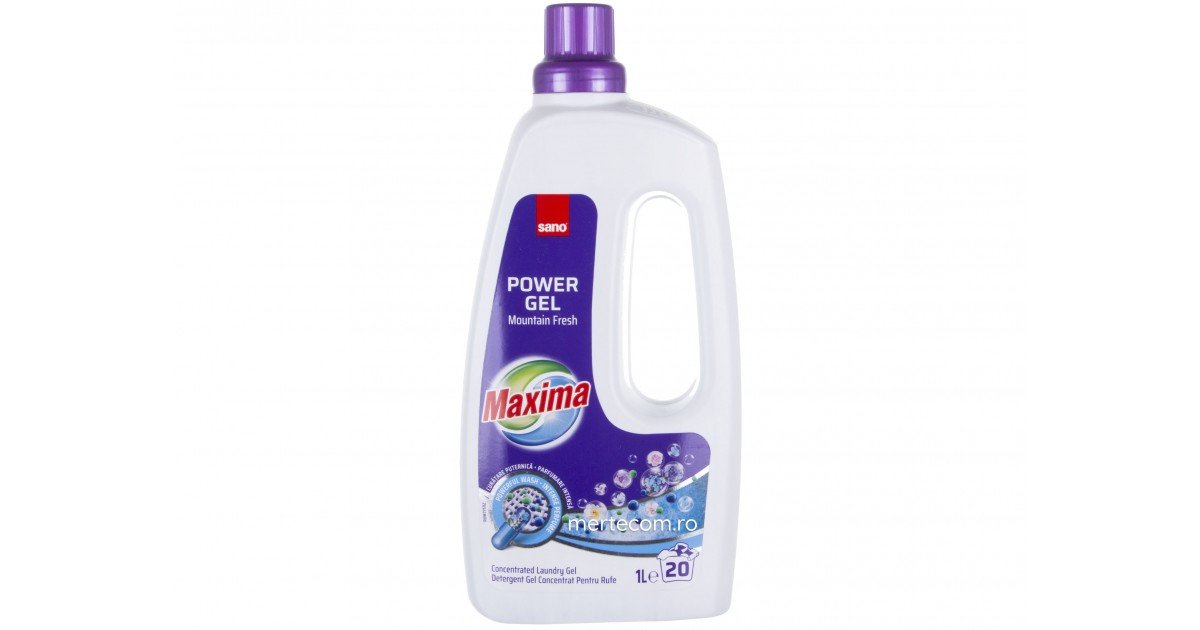 Detergent gel pentru rufe Sano Maxima 1litru (Mountain Fresh) - Mertecom.ro