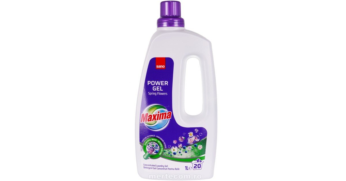 Detergent gel pentru rufe Sano Maxima 1litru (Spring Flowers) - Mertecom.ro
