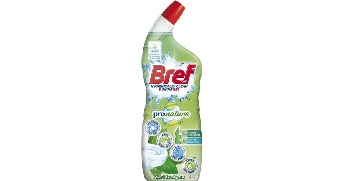 Detergent wc gel Bref ProNature Mint&Eucalyptus 700ml - Mertecom.ro