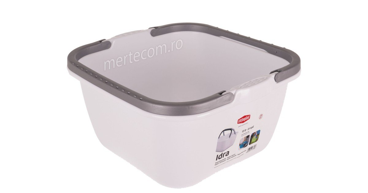 Cos curatenie sau pentru rufe patrat Idra 13litri - Mertecom.ro