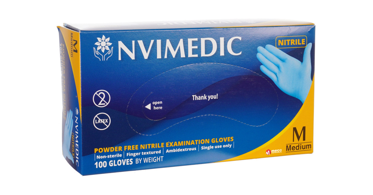 Manusi nepudrate nitril albastru Nvimedic 100buc/set marimea M ...
