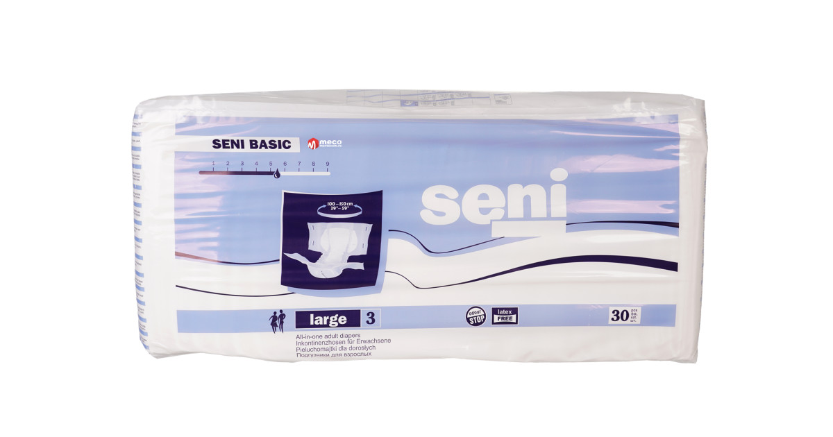 Scutece pentru adulti Seni Basic L 30 buc/set - Mertecom.ro