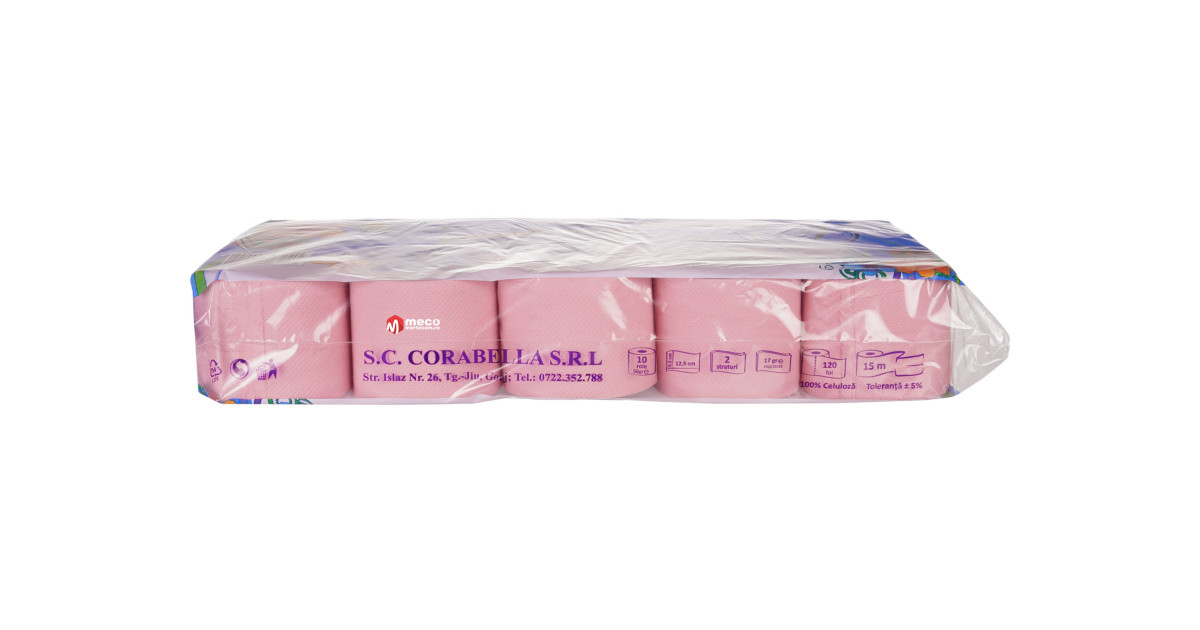Hartie igienica roz Cora bella 10 role 2 straturi - Mertecom.ro