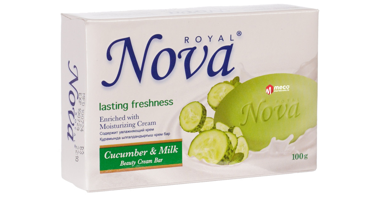 Sapun solid natural Nova Cucumber&Milk 100g - Mertecom