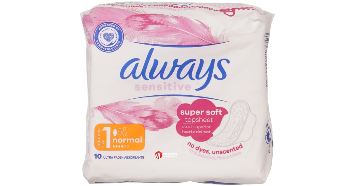 Absorbante Always Sensitive ultra normal 10 bucati - Mertecom.ro