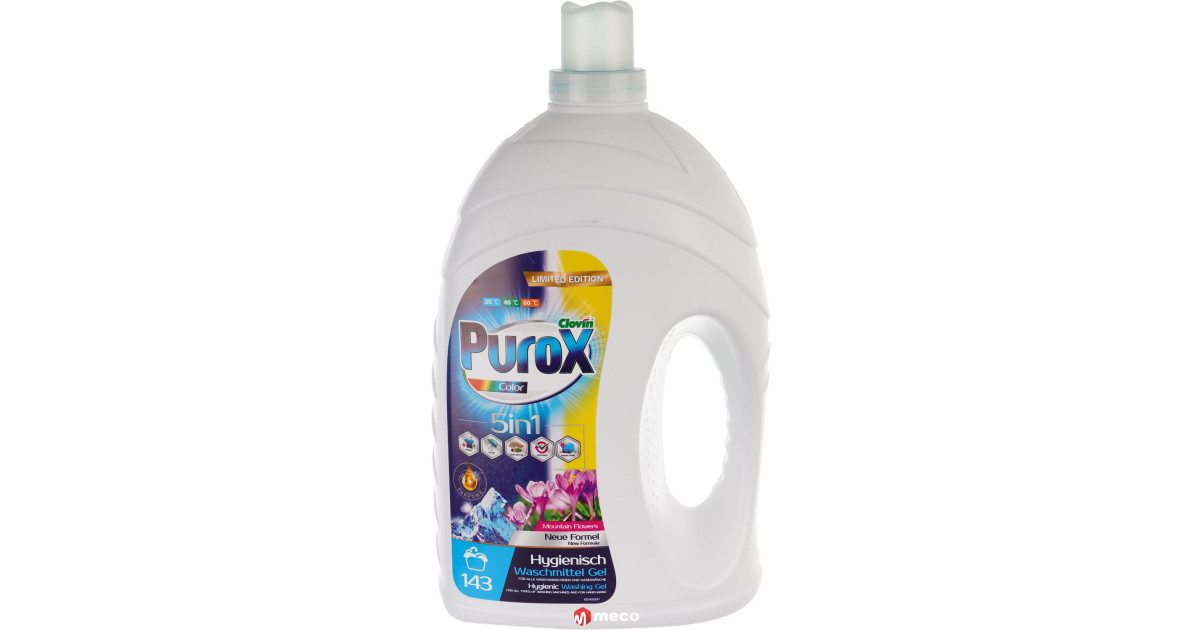 Detergent lichid pentru rufe colorate Purox 143 spalari 4.3 litri - Mertecom.ro