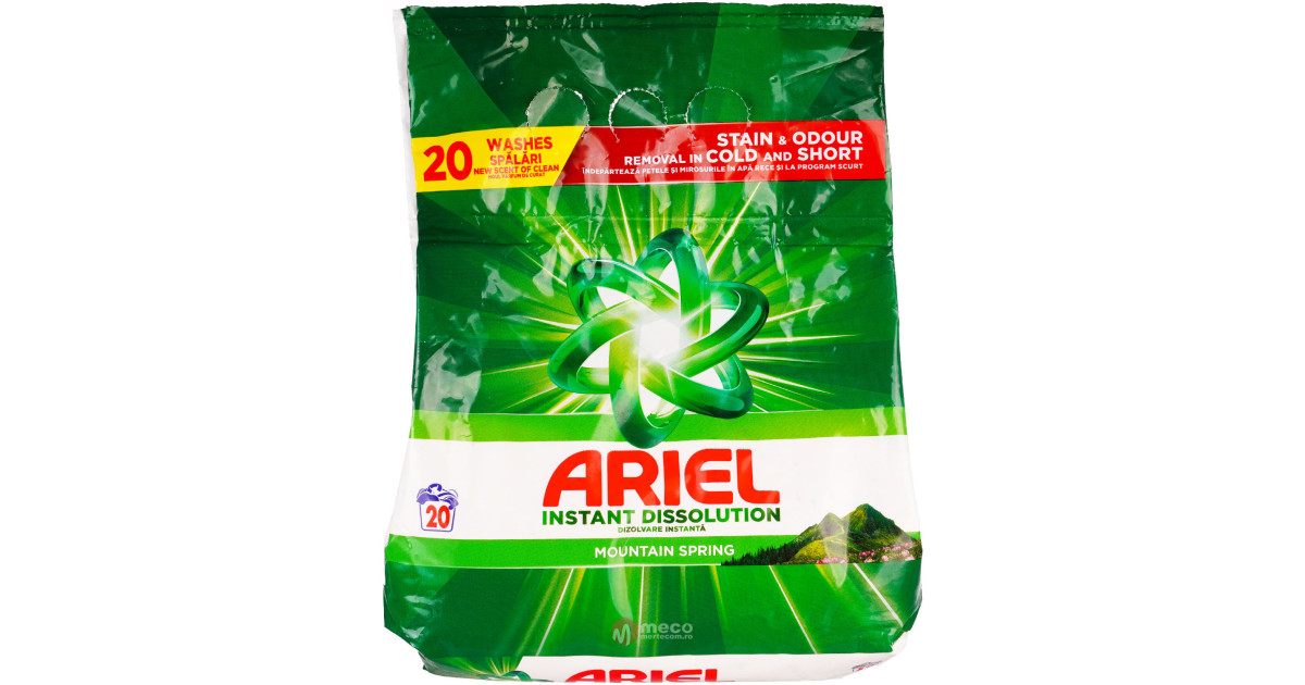 Detergent de rufe automat Ariel 1.3kg (Mountain Spring) - Mertecom